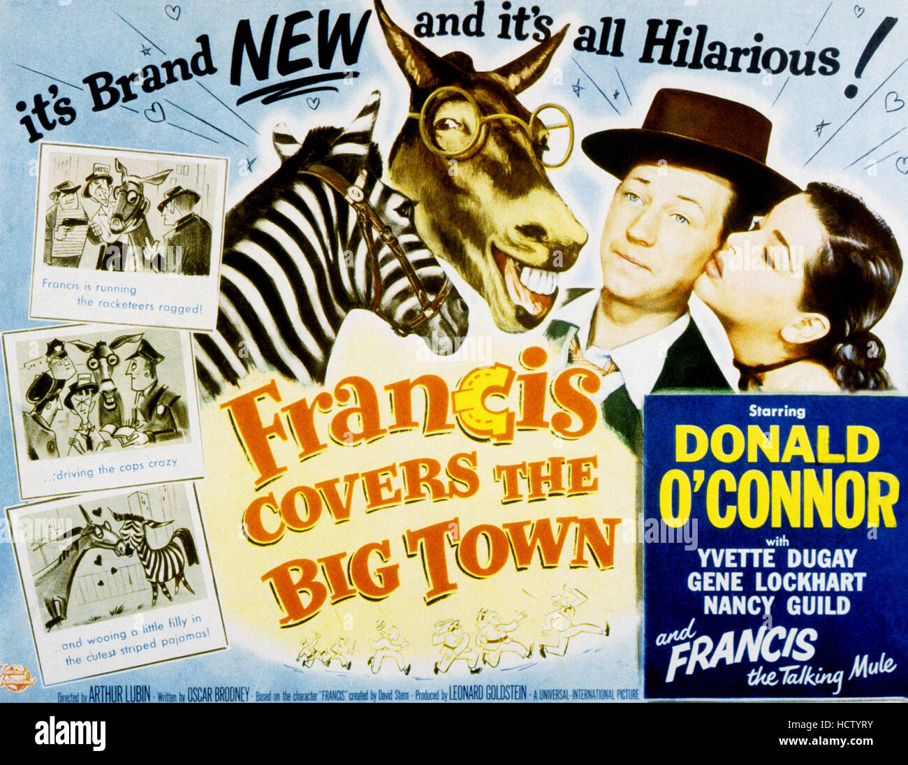FRANCIS COVERS THE BIG TOWN, from left, Donald O'Connor, Yvette Duguay ...