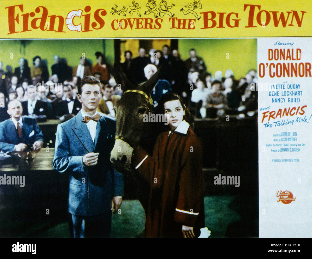 FRANCIS COVERS THE BIG TOWN, from left, Donald O'Connor, Yvette Duguay ...