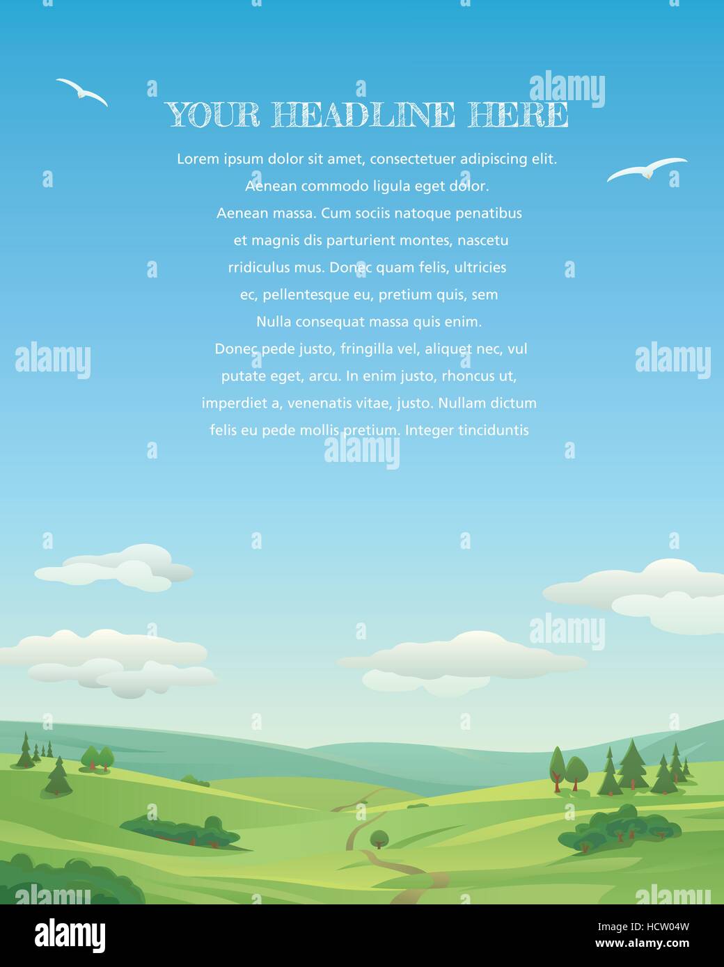 Path in field vertical Stock Vector Images - Alamy