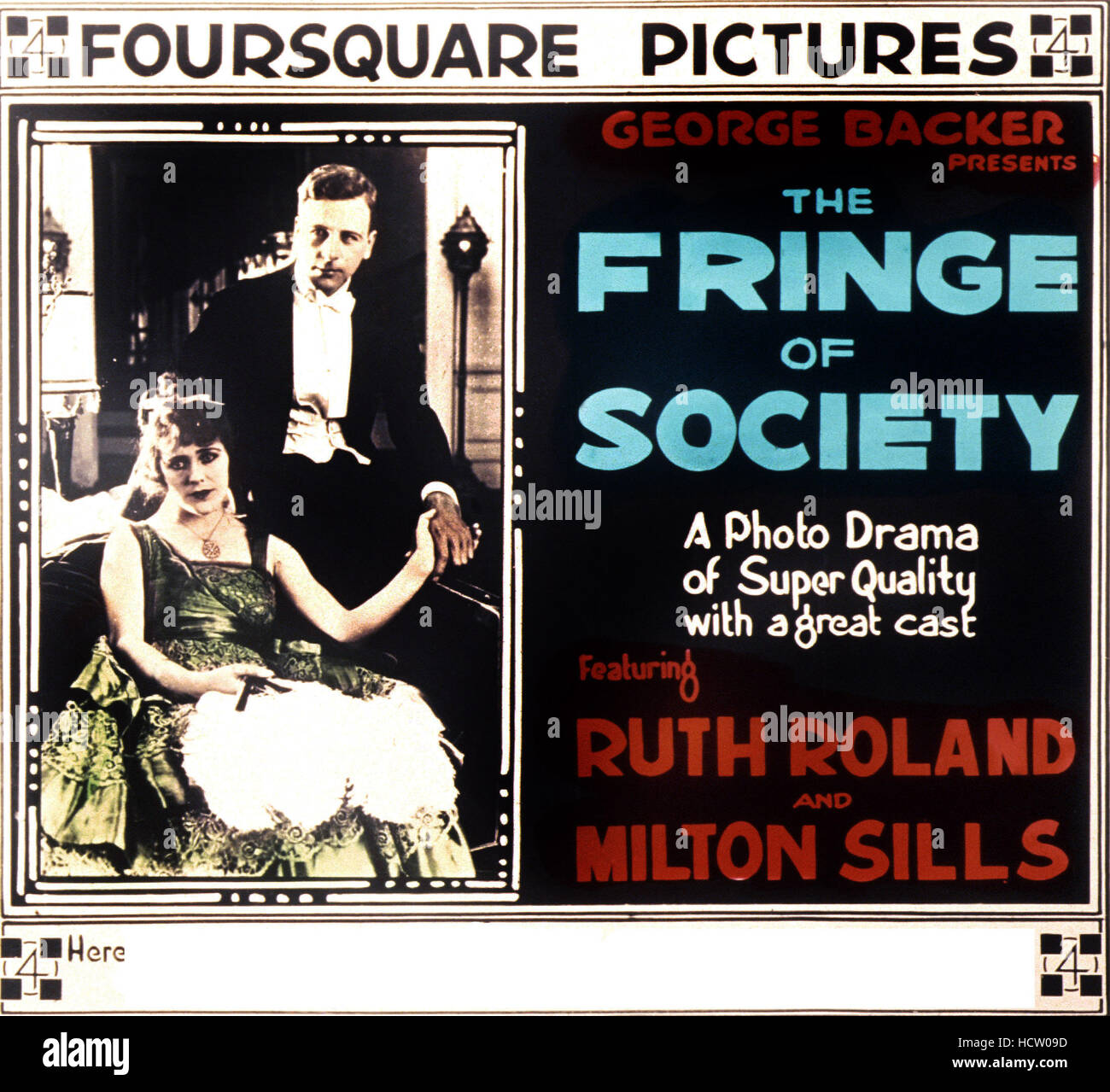 THE FRINGE OF SOCIETY, from left: Ruth Roland, Milton Sills, 1917 Stock ...