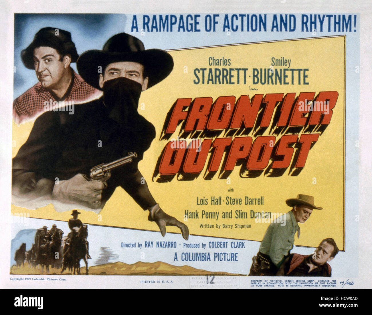 FRONTIER OUTPOST, from left: Smiley Burnette, Charles Starrett, 1950 ...