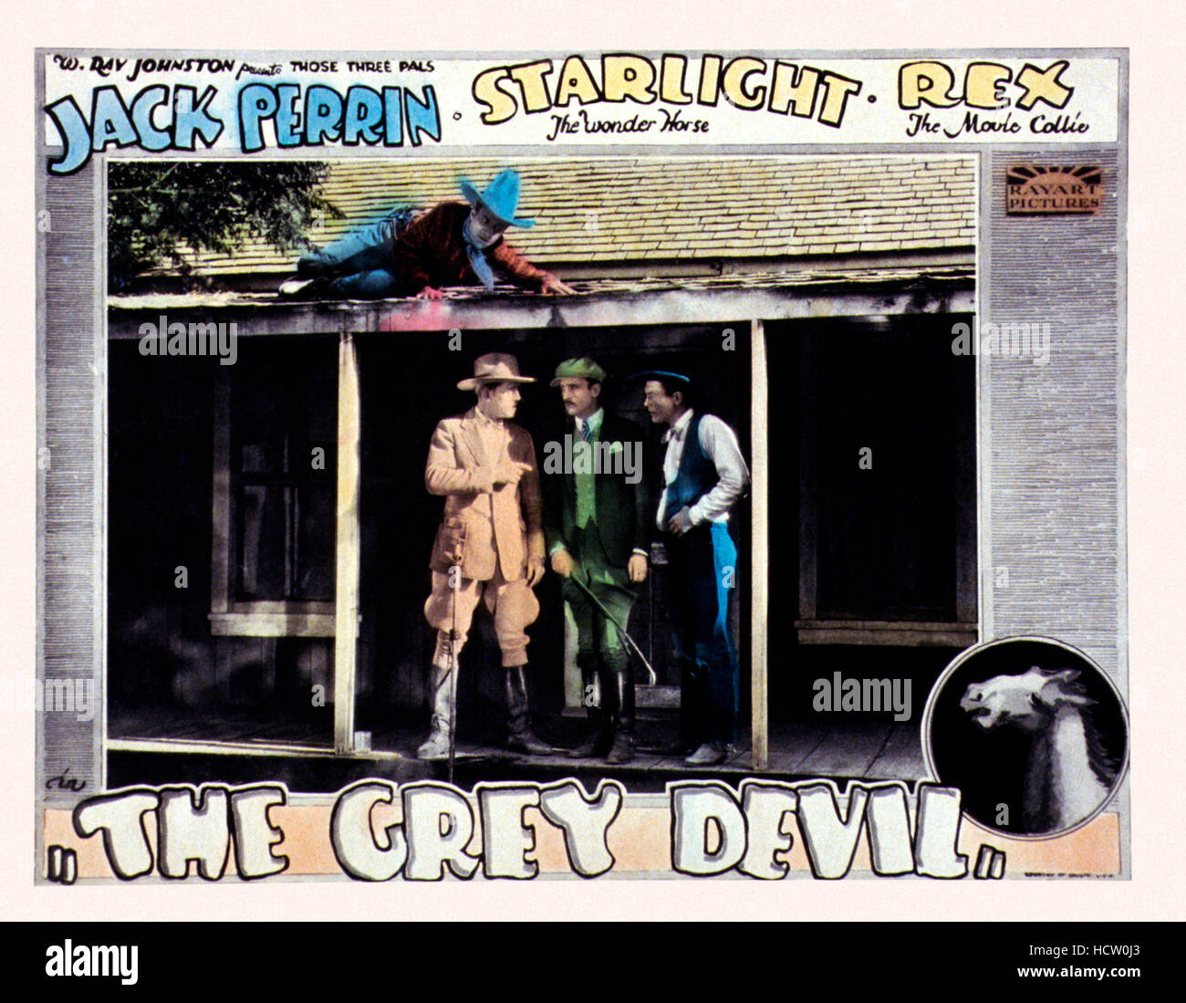 THE GREY DEVIL, US lobbycard, Jack Perrin (top), 1926 Stock Photo - Alamy