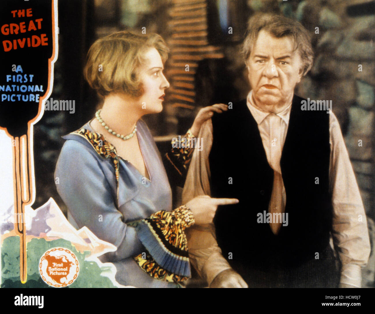 THE GREAT DIVIDE, l-r: Dorothy Mackaill, George Fawcett on lobbycard ...