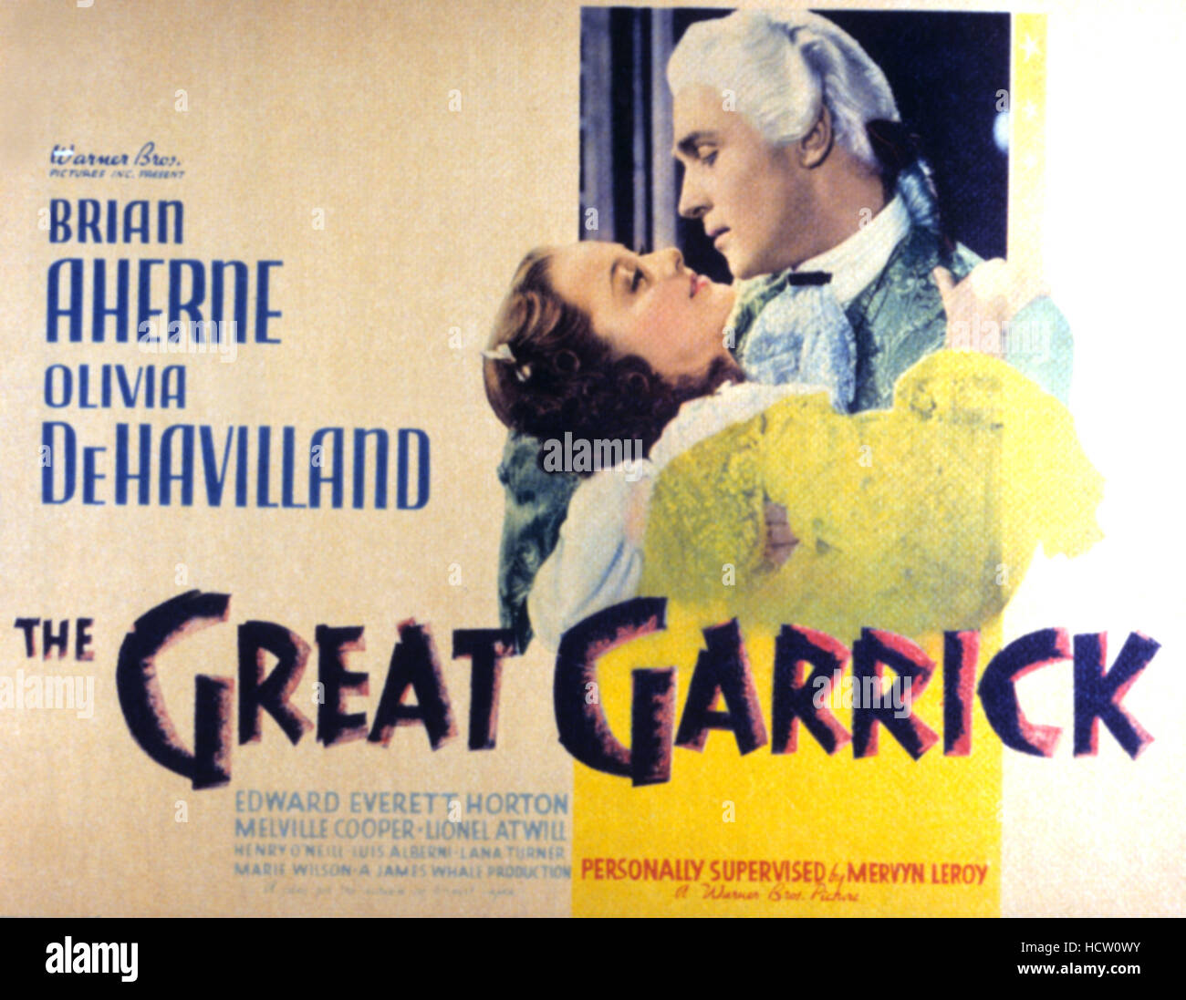 THE GREAT GARRICK, Olivia de Havilland, Brian Aherne, 1937 Stock Photo ...