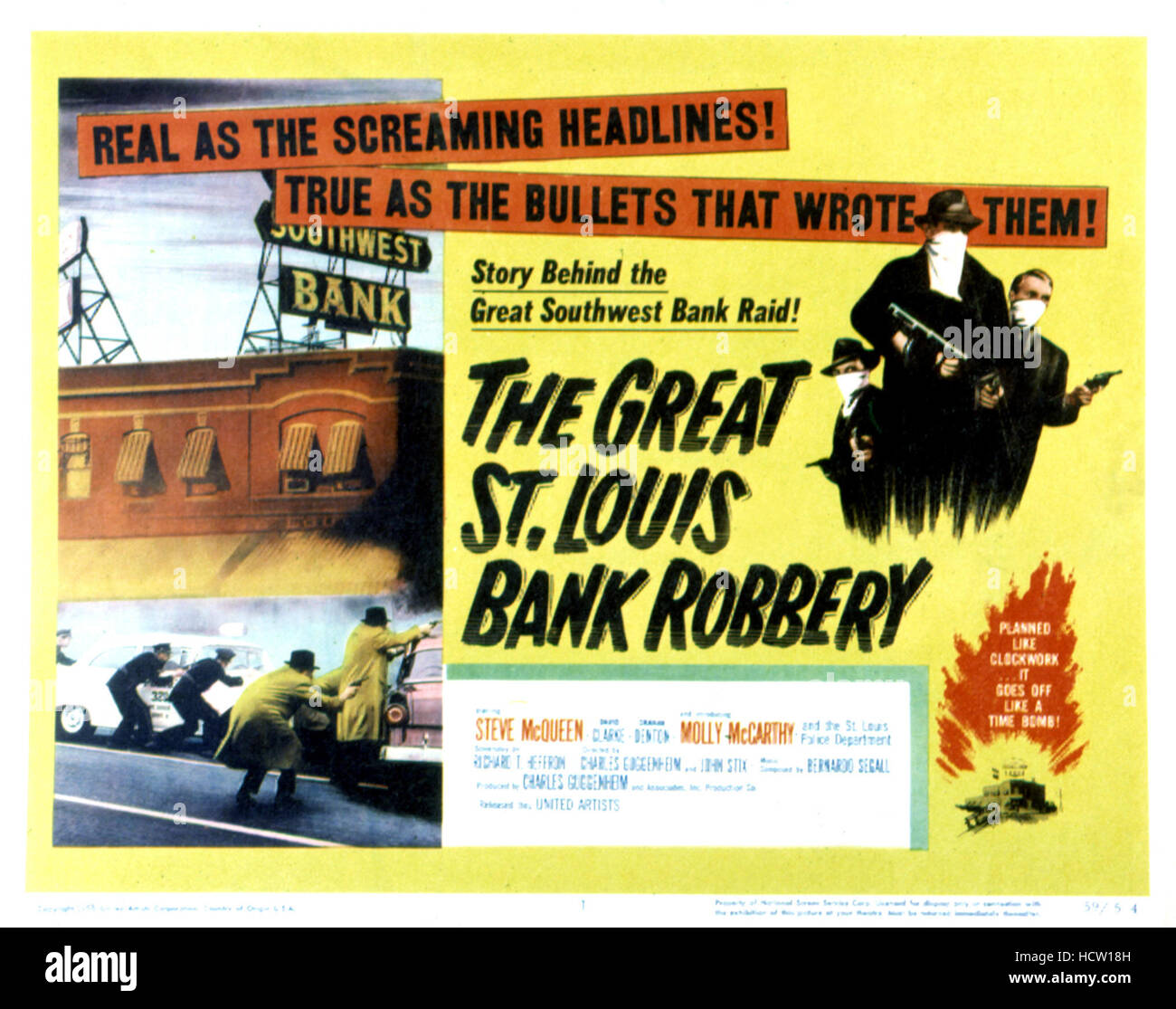 THE GREAT ST. LOUIS BANK ROBBERY, US poster, 1959 Stock Photo - Alamy