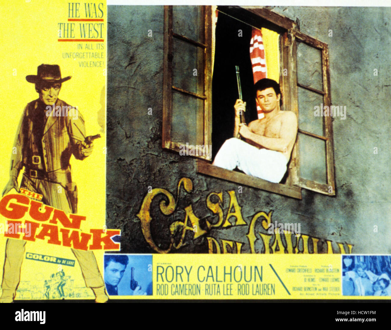 THE GUN HAWK, Rod Lauren on lobbycard, 1963 Stock Photo - Alamy