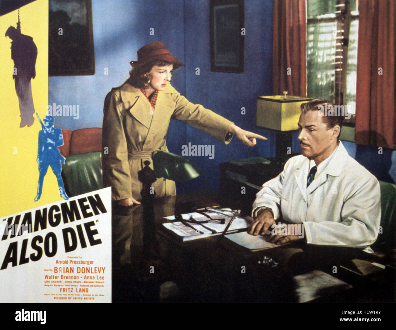 HANGMEN ALSO DIE, from left: Anna Lee, Brian Donlevy, 1943 Stock Photo ...