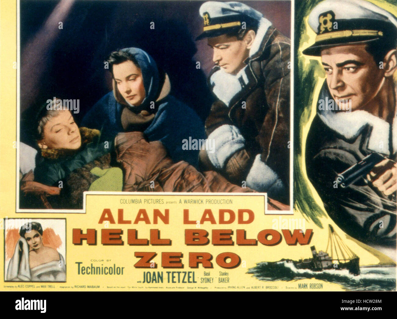 HELL BELOW ZERO, Joan Tetzel, Alan Ladd, 1954 Stock Photo - Alamy