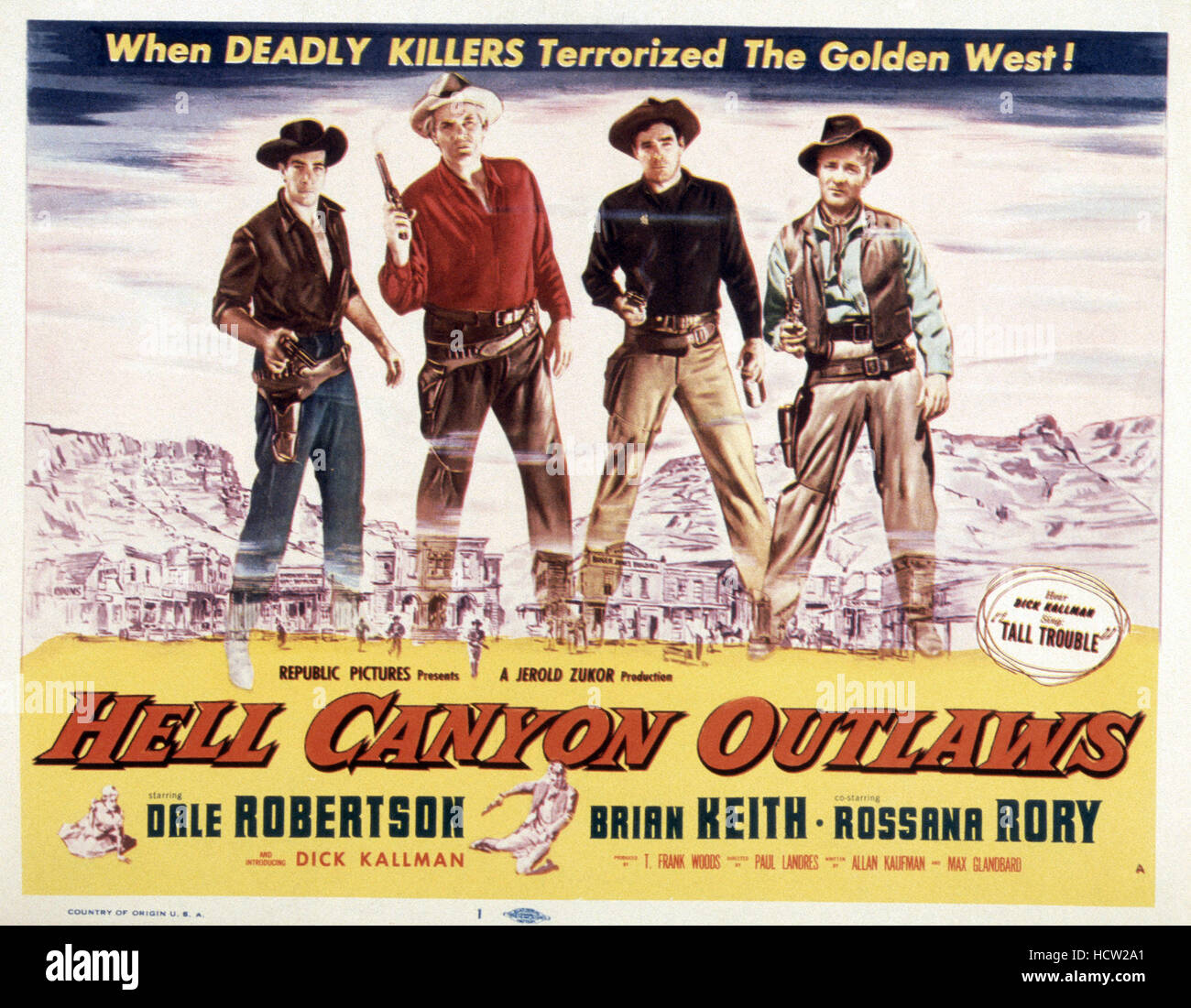 HELL CANYON OUTLAWS, from left: Mike Lane, Buddy Baer, Don Megowan ...