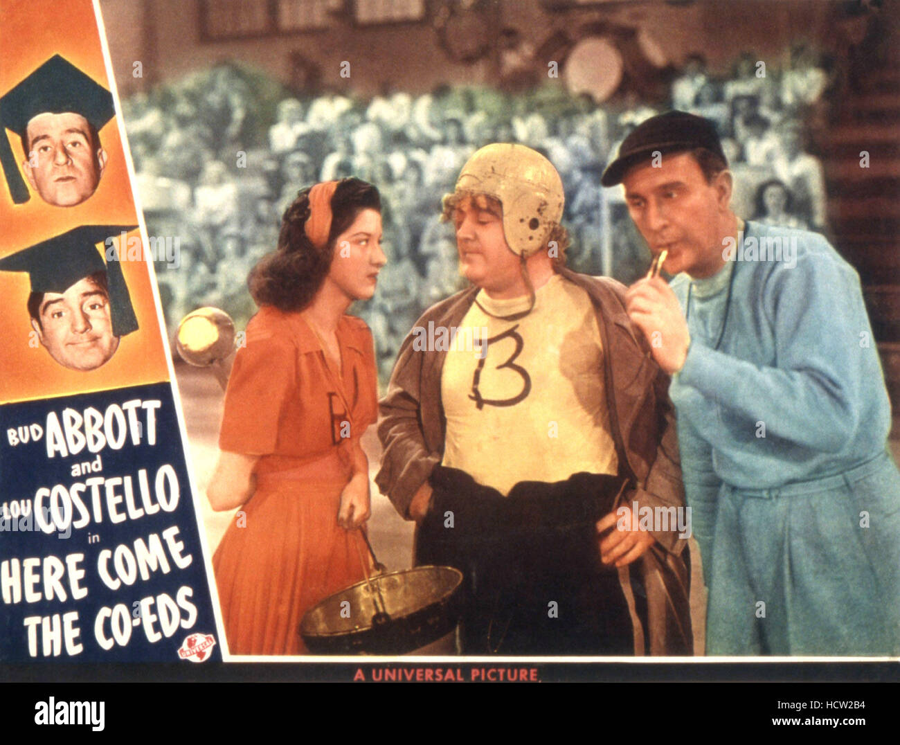 HERE COME THE CO-EDS, Peggy Ryan, Lou Costello, Bud Abbott, 1945 Stock Photo - Alamy