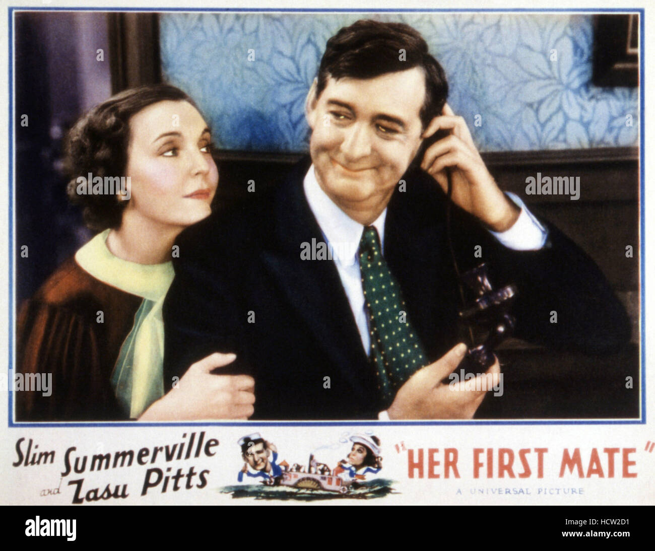 HER FIRST MATE, ZaSu Pitts, Slim Summerville, 1933 Stock Photo - Alamy