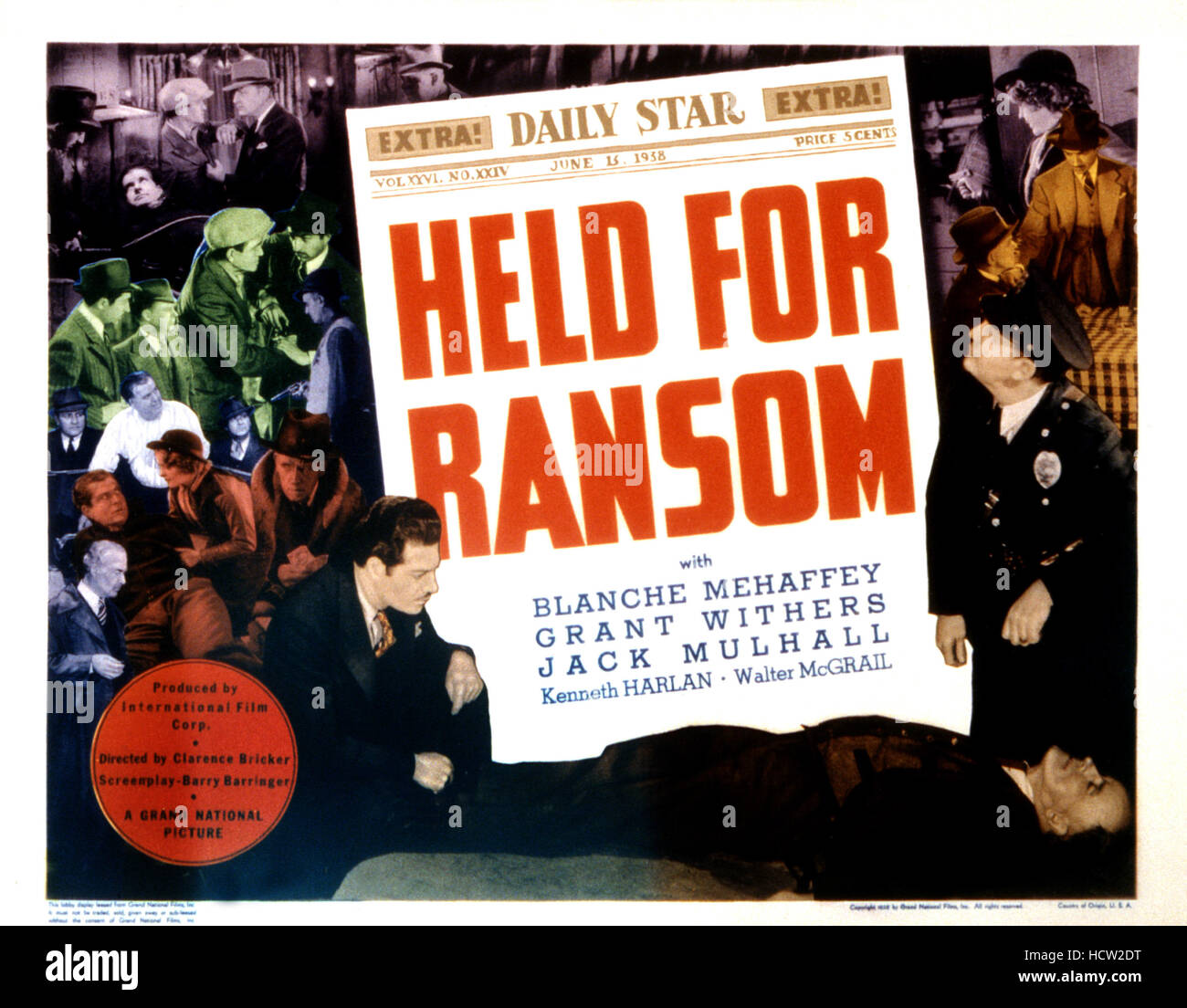 HELD FOR RANSOM, Grant Withers, Blanche Mehaffrey (right), Walter ...