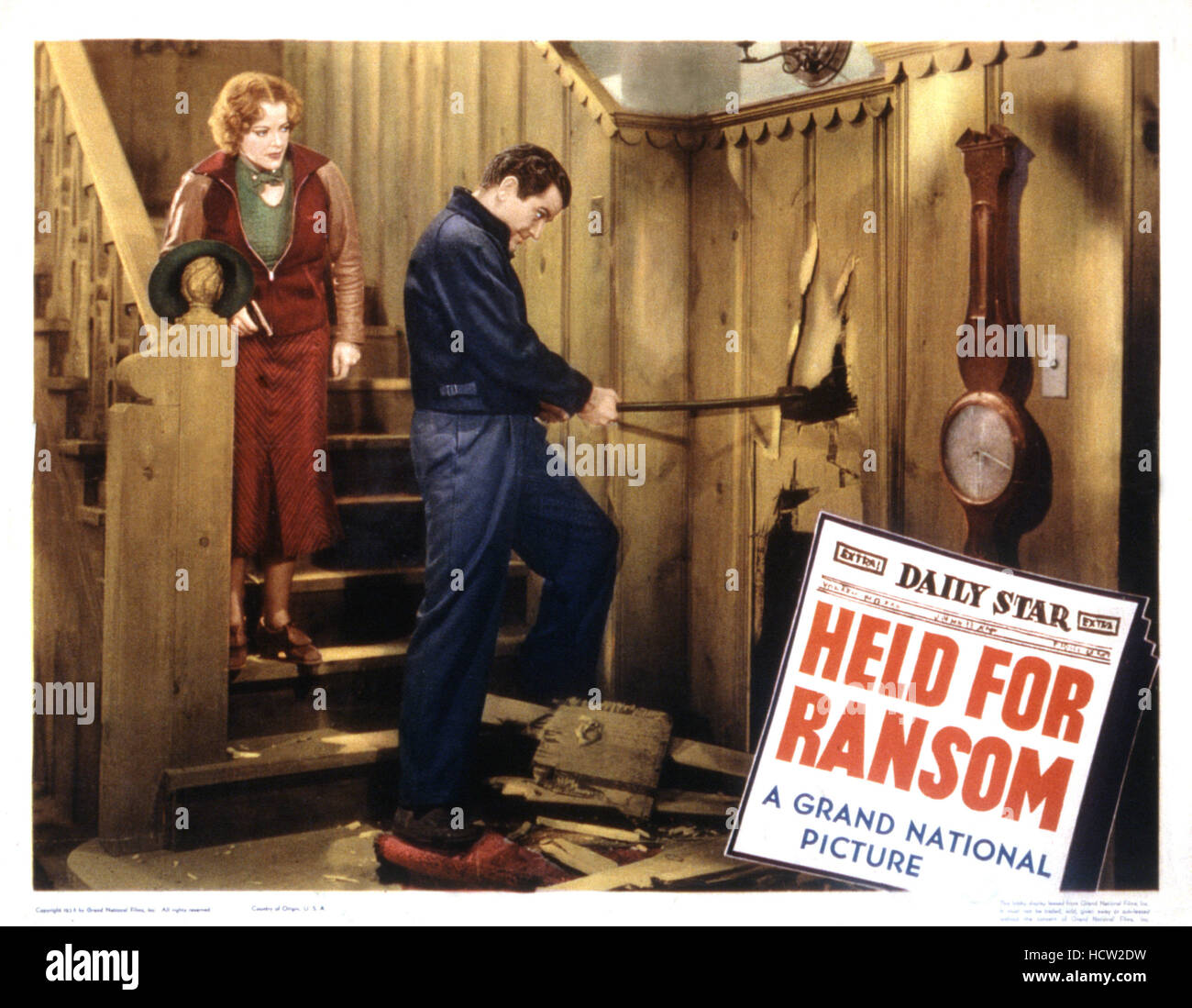 HELD FOR RANSOM, Blanche Mehaffrey, Grant Withers, 1938 Stock Photo - Alamy