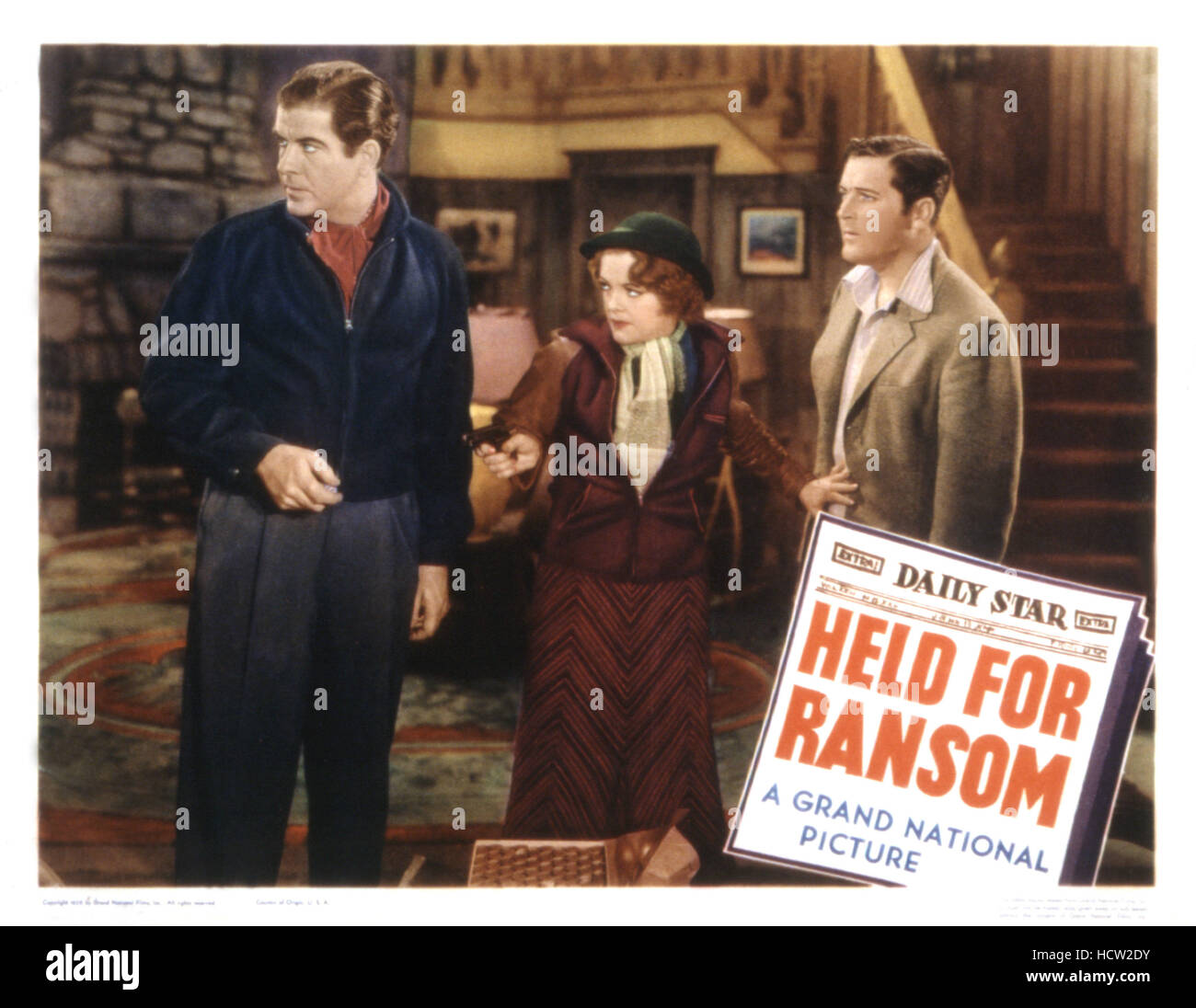 HELD FOR RANSOM, Grant Withers, Blanche Mehaffrey, Bruce Warren, 1938 ...
