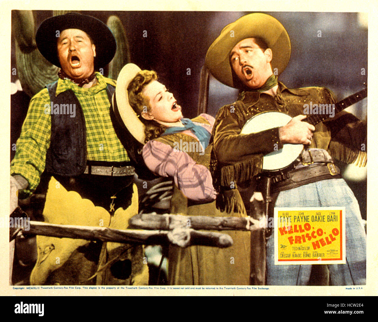 HELLO, FRISCO, HELLO, Jack Oakie, Alice Faye, John Pay ne, 1943, TM and ...