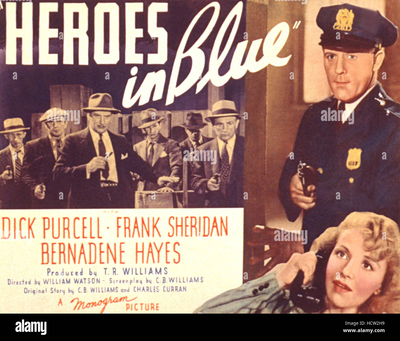 HEROES IN BLUE, Edward Keane, Dick Purcell, Bernadene Hayes, 1939 Stock ...