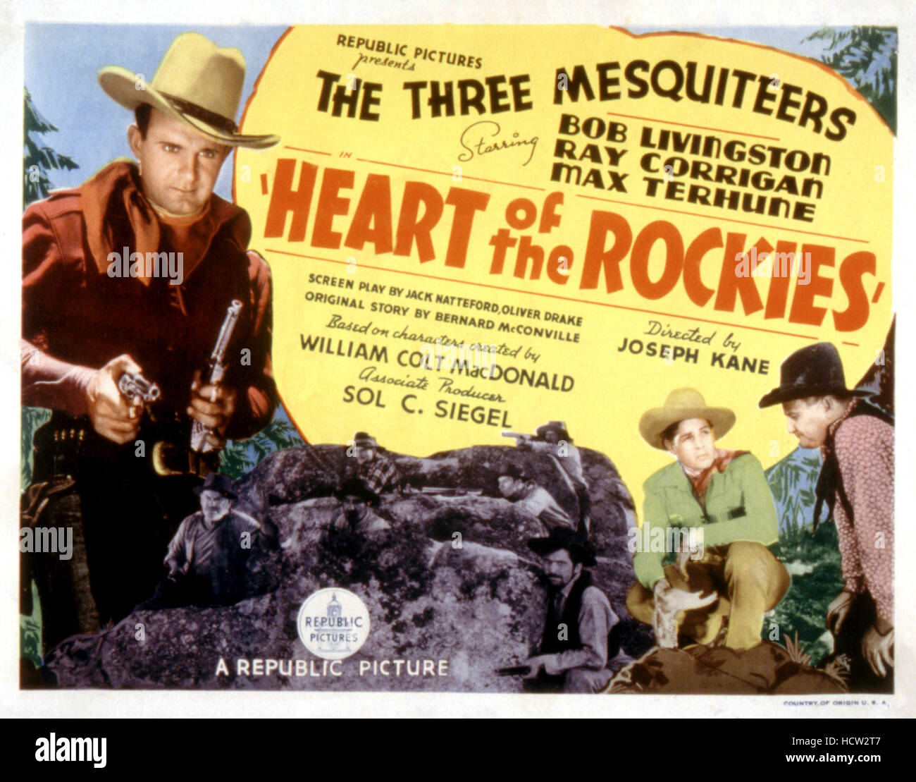 HEART OF THE ROCKIES, Bob Steele, Bob Livingston, Max Terhune, 1941 ...