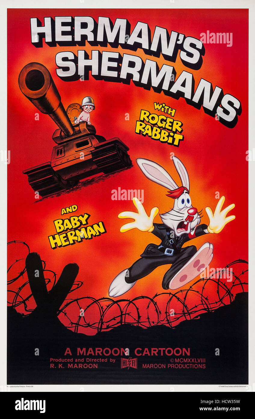 WHO FRAMED ROGER RABBIT, Herman's Shermans, poster for a fictional film ...