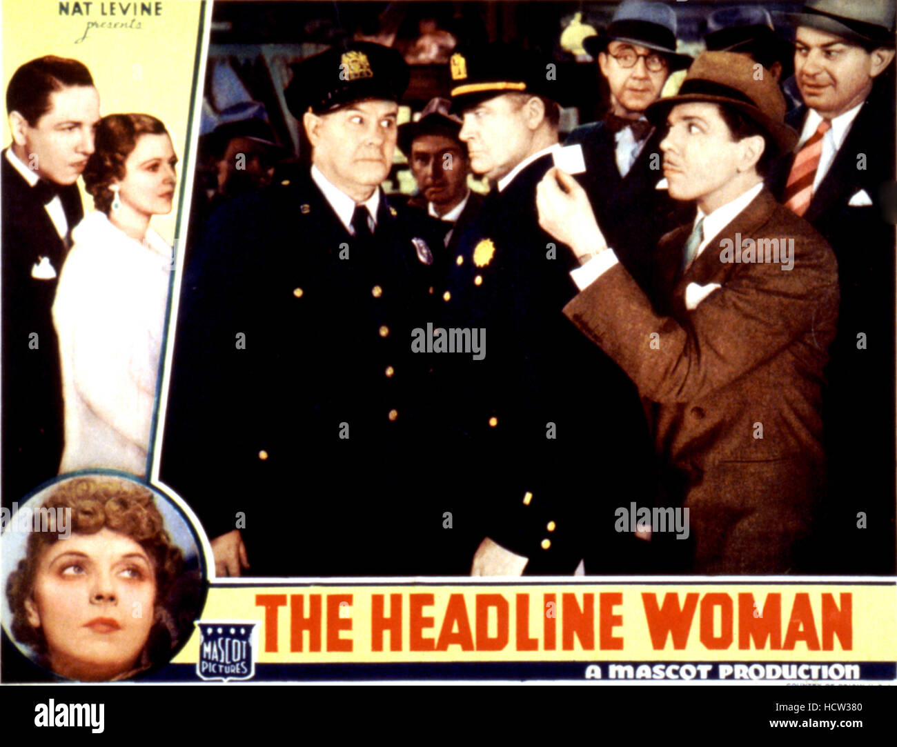 THE HEADLINE WOMAN, US lobbycard, from left: Roger Pryor (and right ...