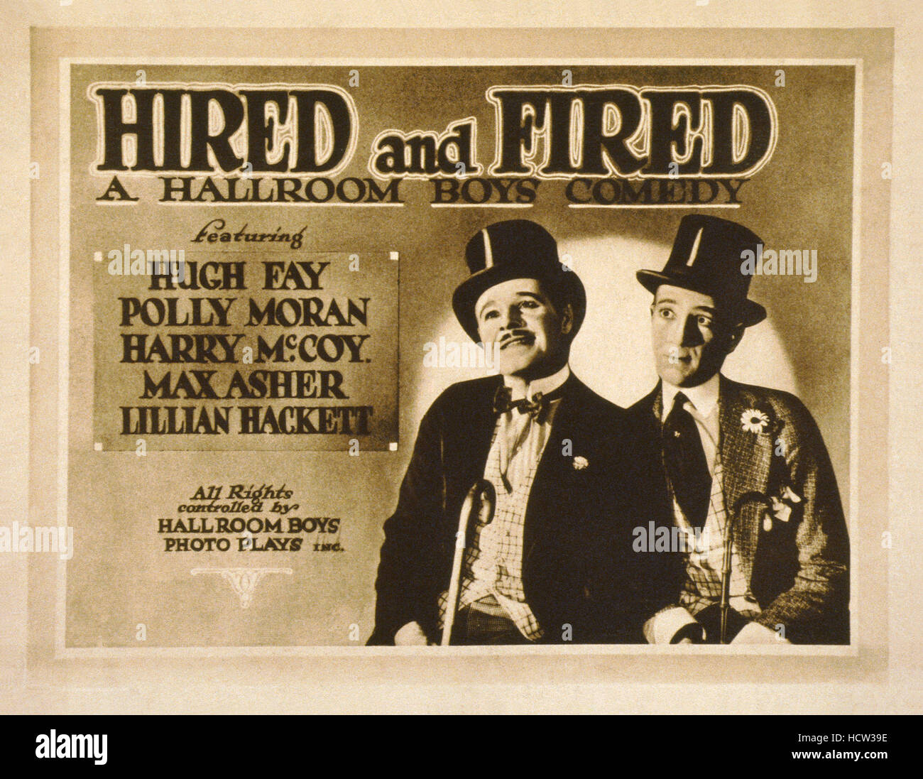 HIRED AND FIRED, from left: Hugh Fay, Harry McCoy, 1920 Stock Photo - Alamy