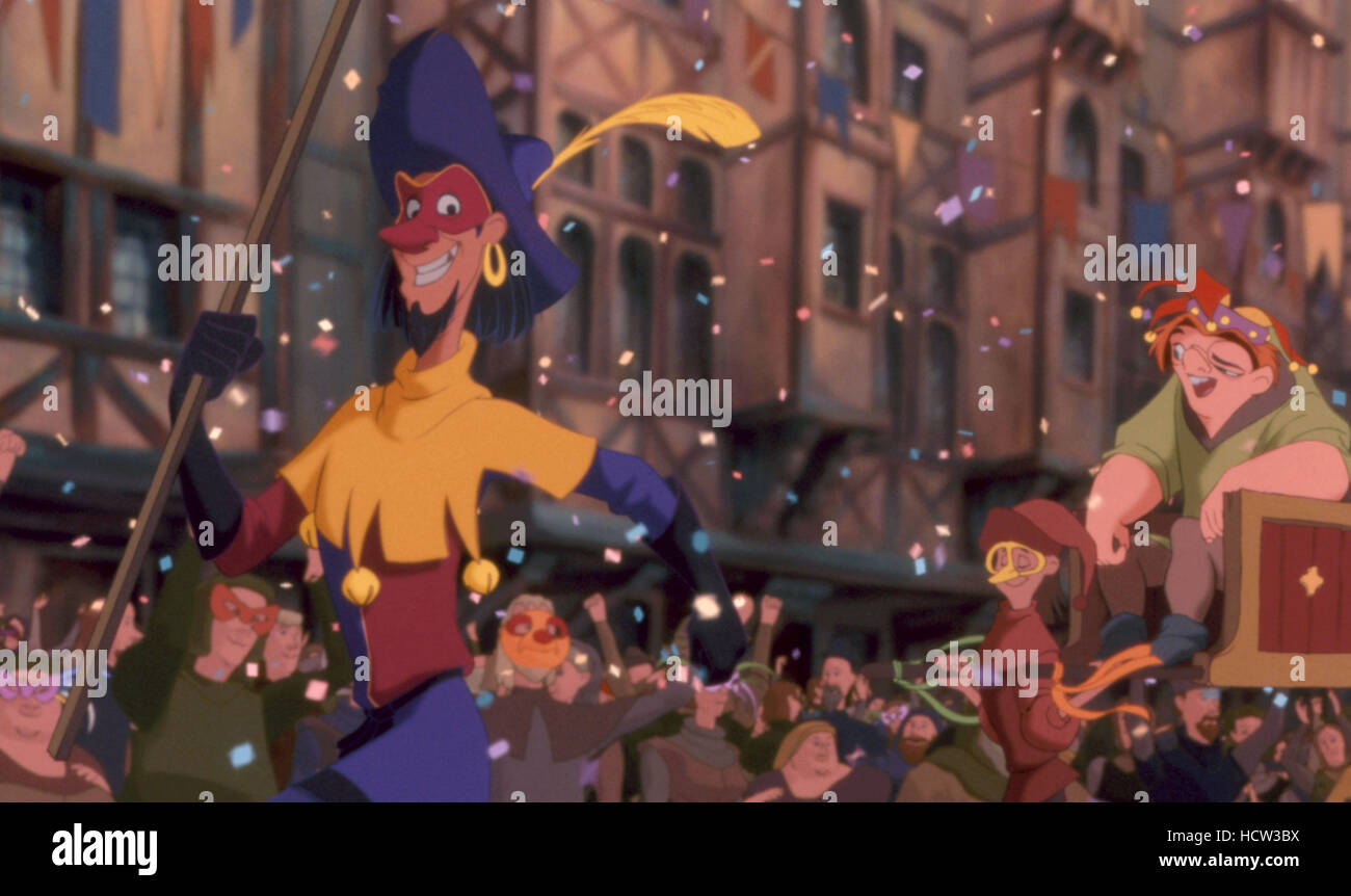 HUNCHBACK OF NOTRE DAME, Clopin (voice: Paul Kandel), Quasimodo (voice ...