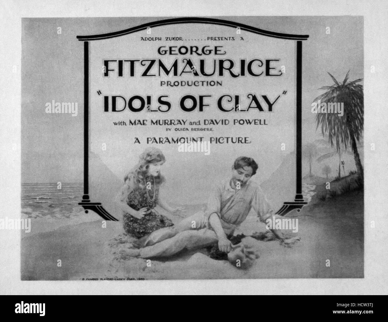 IDOLS OF CLAY, from left: Mae Murray, David Powell, 1920 Stock Photo ...