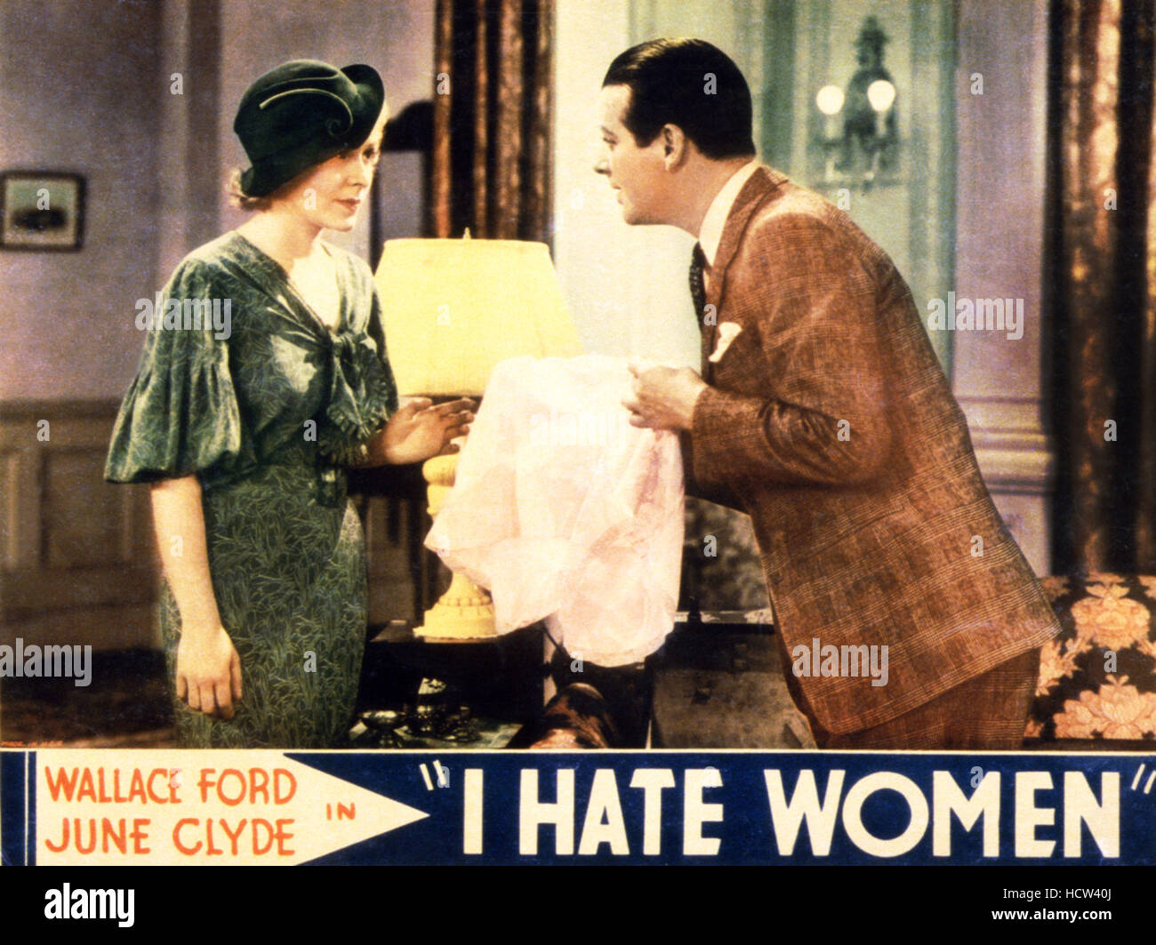 I HATE WOMEN, (aka FRAMED FOR MURDER), left: June Clyde on lobbycard ...