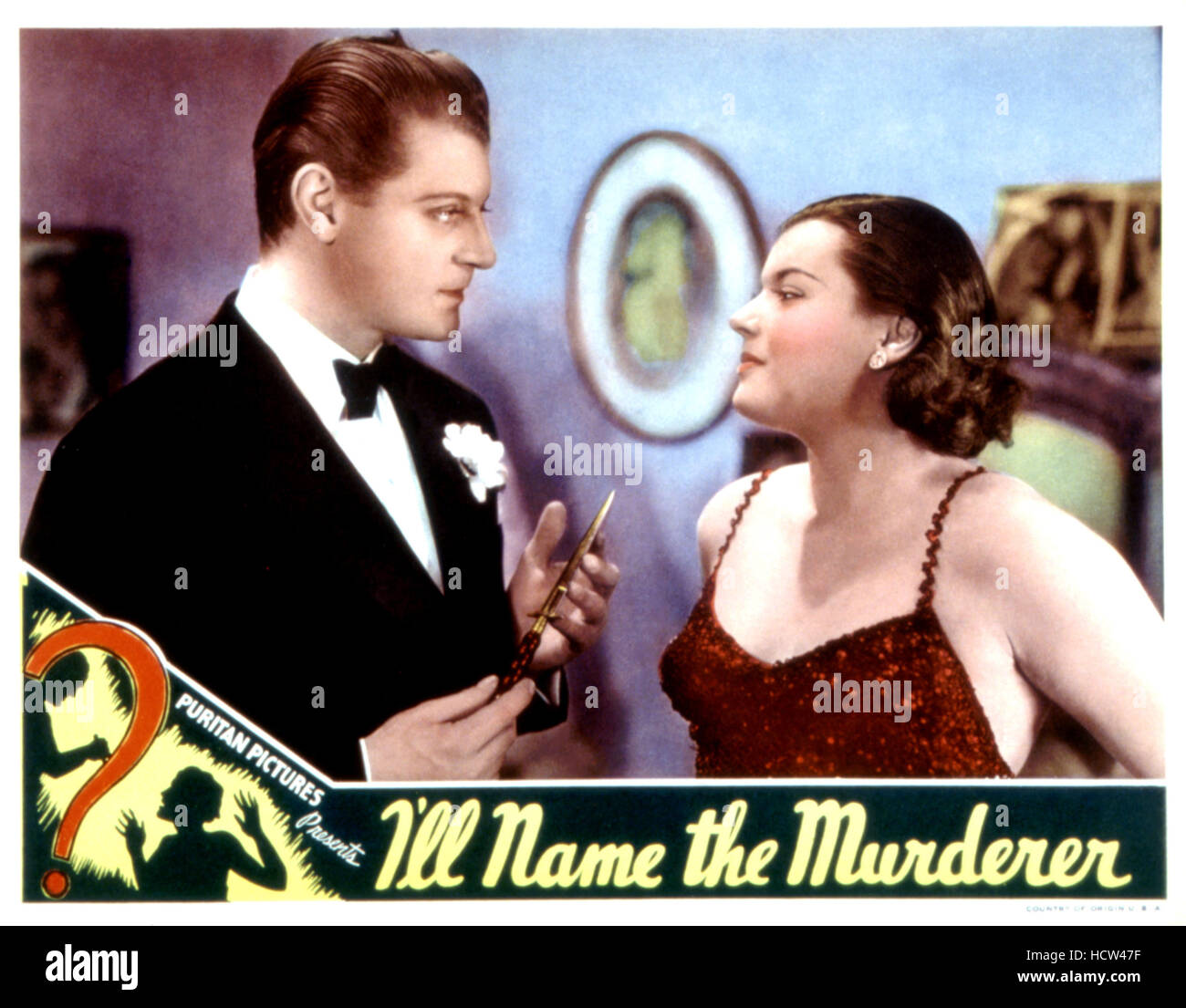 I'LL NAME THE MURDERER, Ralph Forbes, Claire Rochelle, 1936 Stock Photo ...
