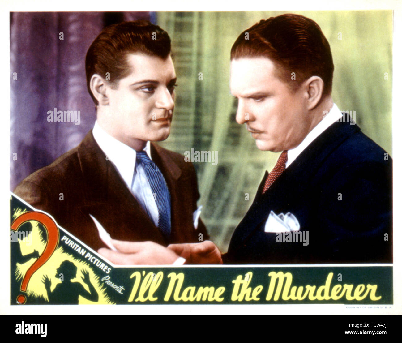 I'LL NAME THE MURDERER, Ralph Forbes, James Guilfoyle, 1936 Stock Photo ...