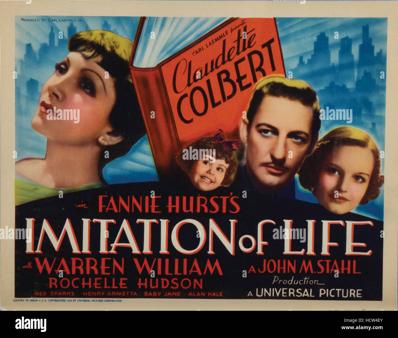 IMITATION OF LIFE, Claudette Colbert, Juanita Quigley (as Baby Jane ...