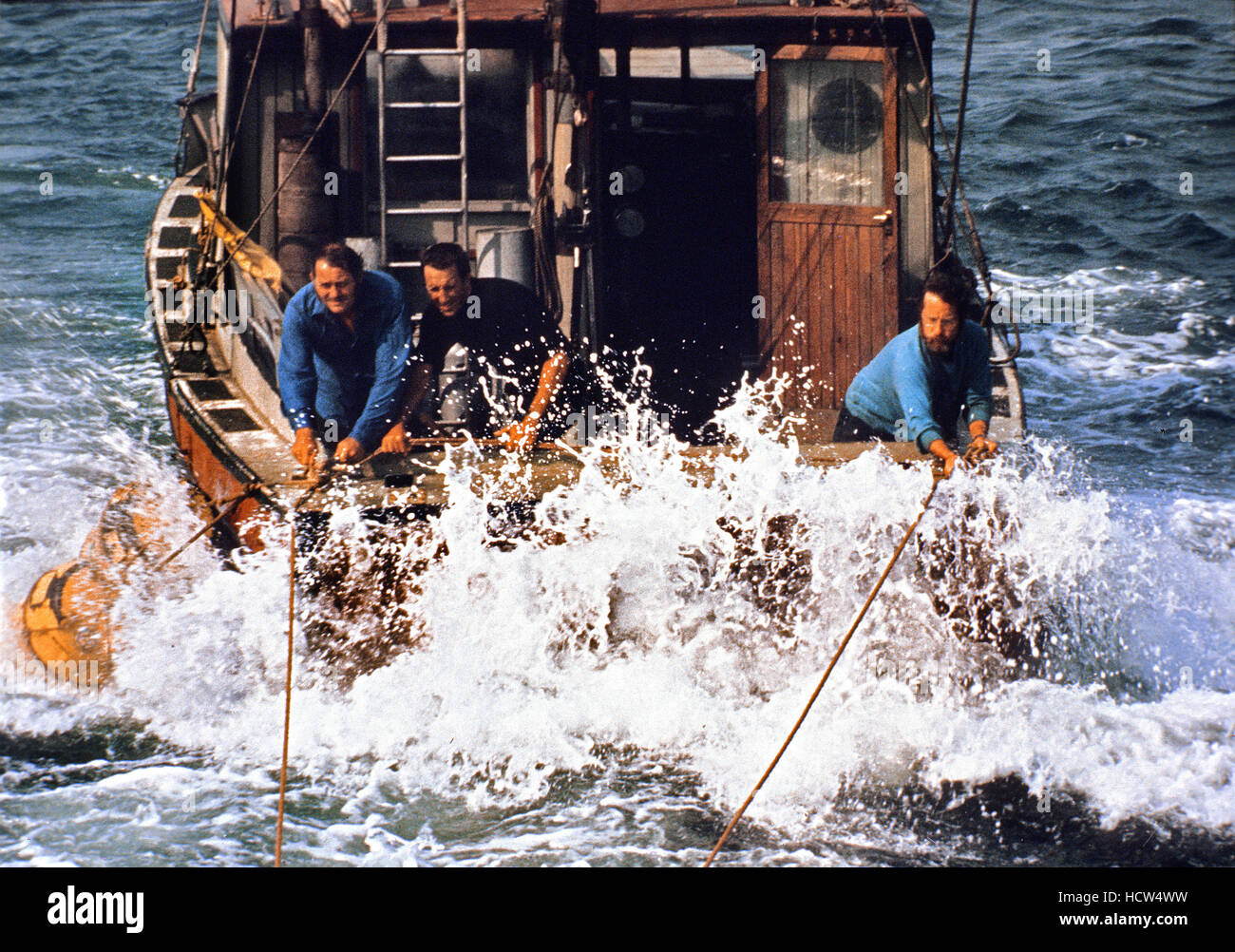 JAWS, Robert Shaw, Roy Scheider, Richard Dreyfuss, 1975 Stock Photo - Alamy