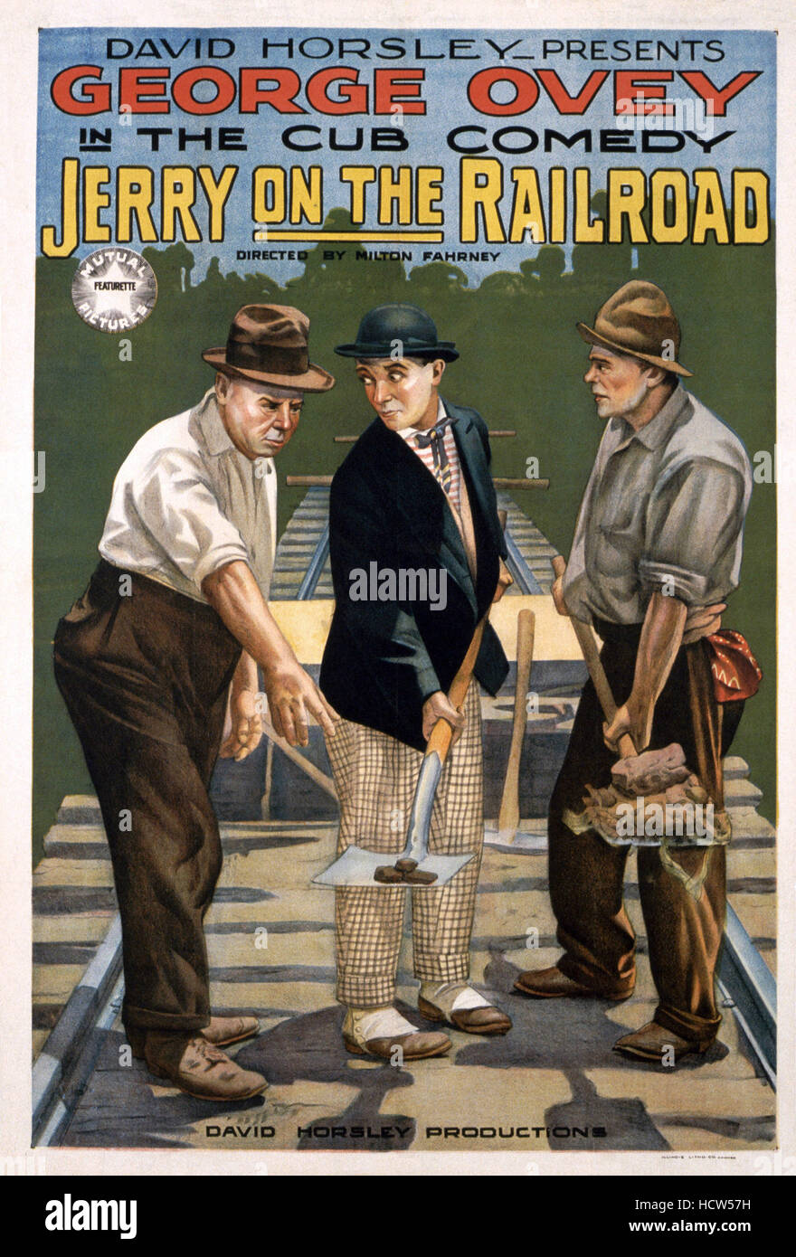 JERRY ON THE RAILROAD, George Ovey (center), 1917 Stock Photo - Alamy