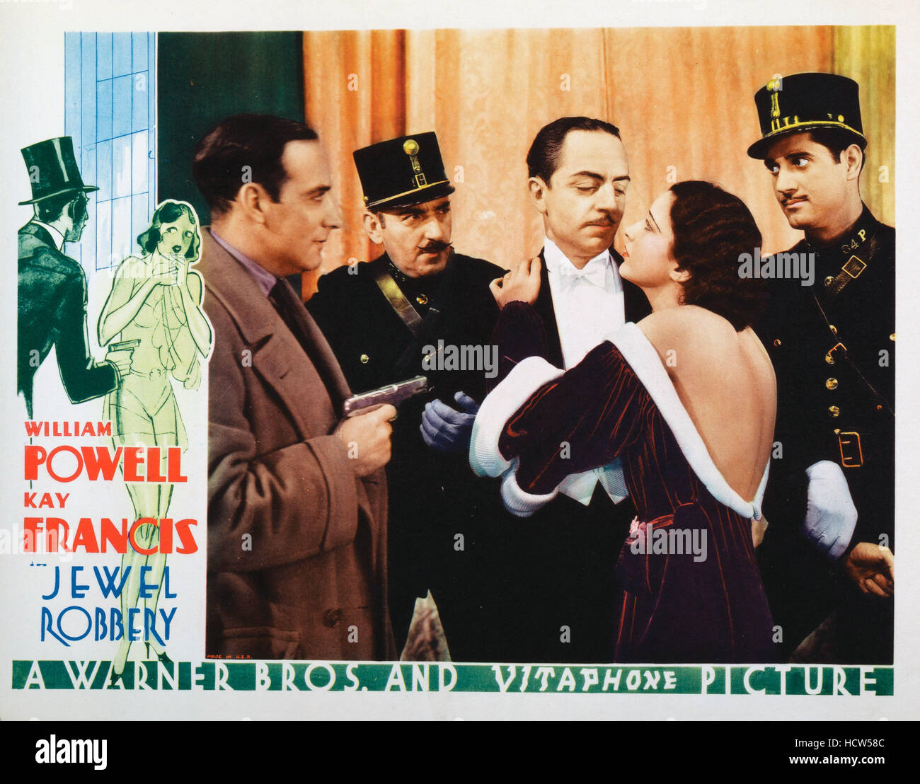 JEWEL ROBBERY, William Powell, Kay Francis, etc, lobby card, poster art, 1932 Stock Photo - Alamy