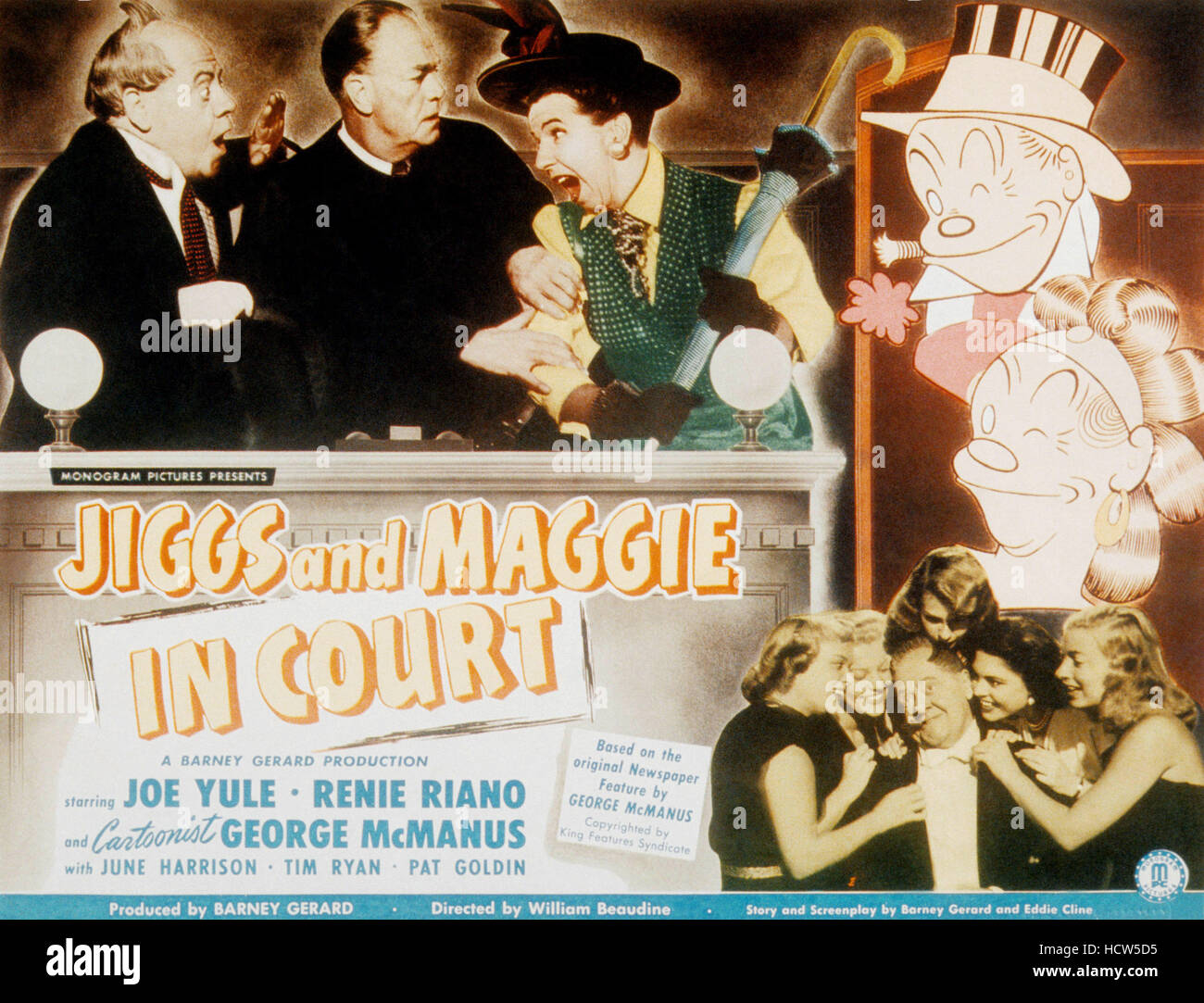 JIGGS AND MAGGIE IN COURT, top, from left, Joe Yule, (also bottom ...