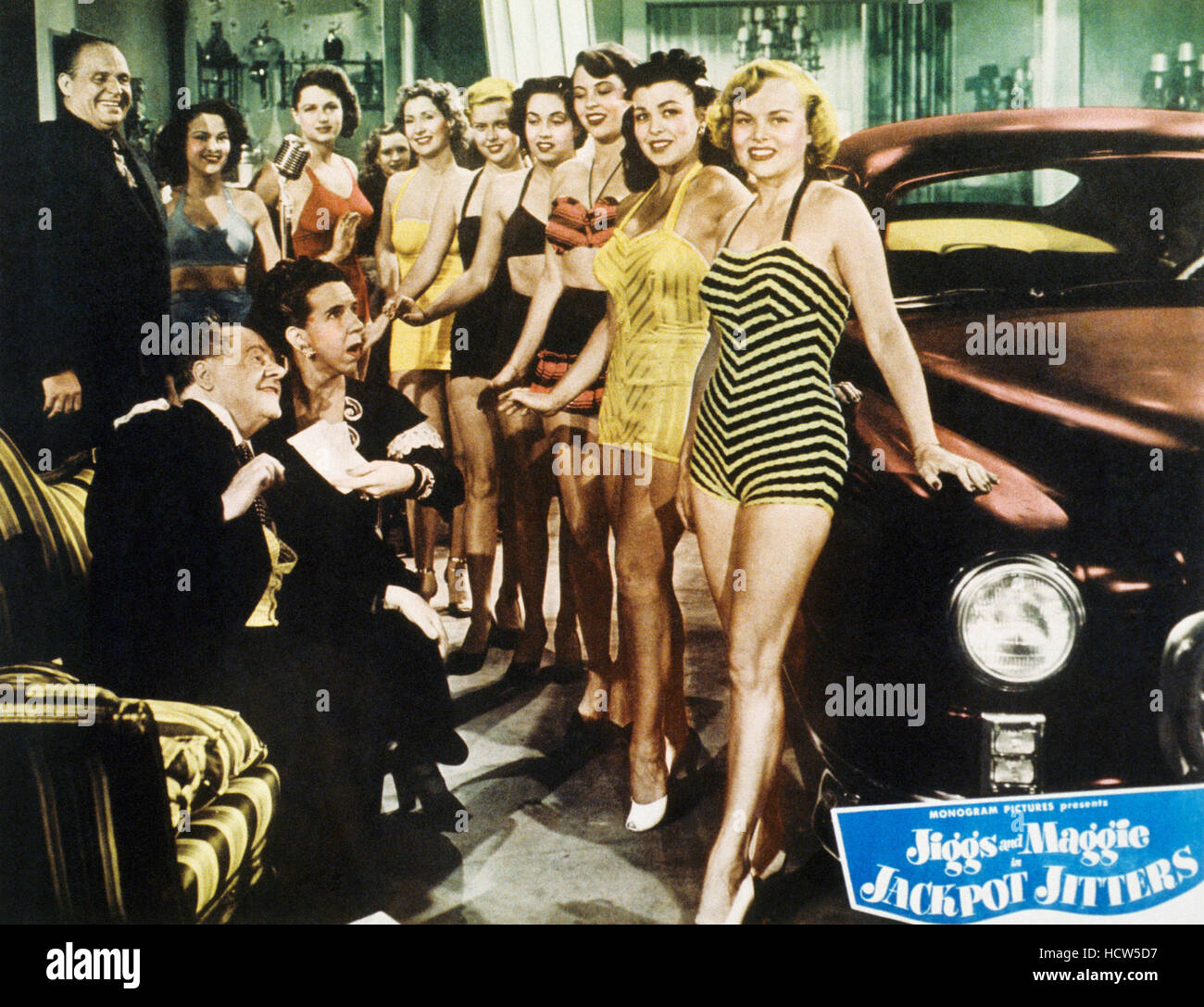 JIGGS AND MAGGIE IN JACKPOT JITTERS, seated, from left, Joe Yule, Renie ...