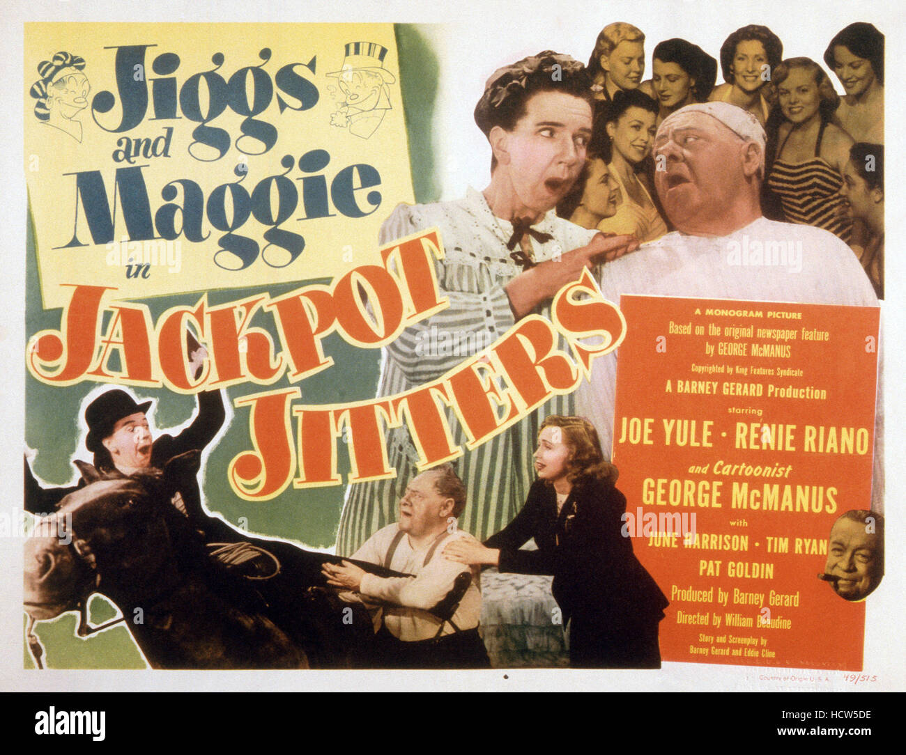 JIGGS AND MAGGIE IN JACKPOT JITTERS, bottom: Renie Riano, Joe Yule ...