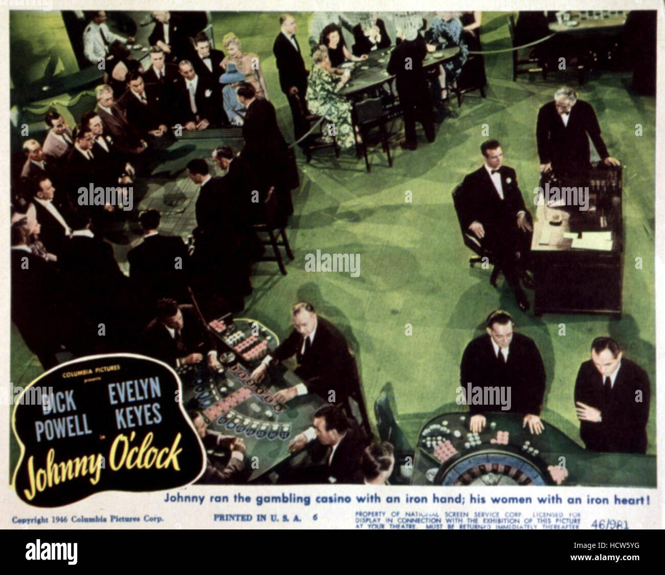 JOHNNY O'CLOCK, Dick Powell, 1947 Stock Photo - Alamy