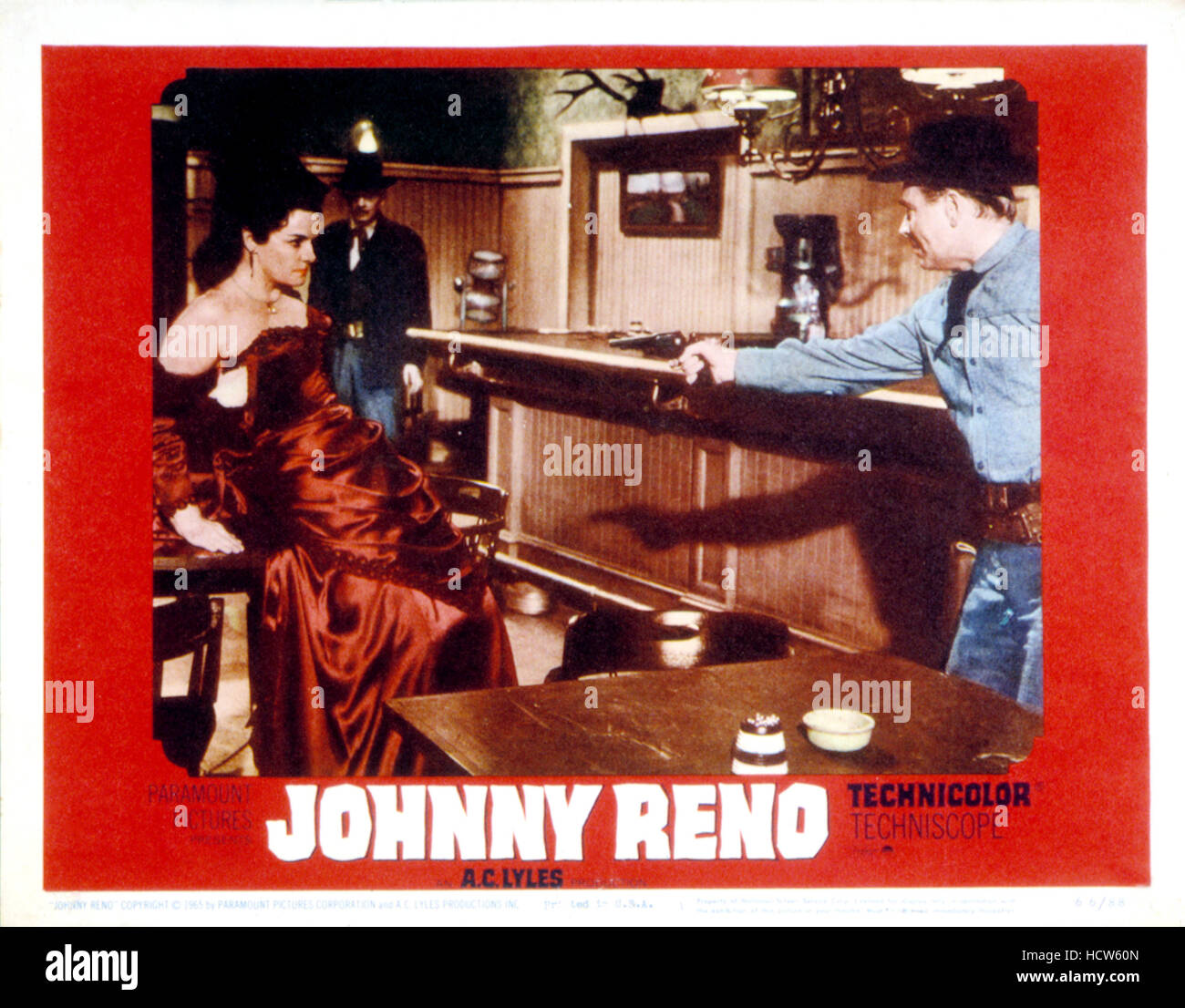 JOHNNY RENO, Jane Russell, Lyle Bettger, poster art, 1966 Stock Photo ...