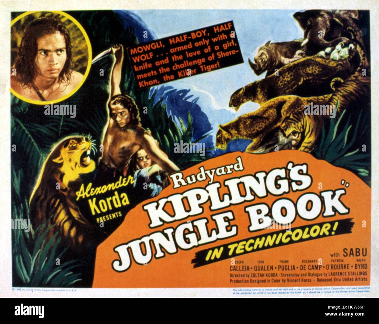 JUNGLE BOOK, Sabu, 1942 Stock Photo - Alamy
