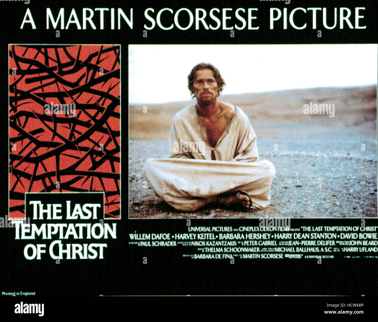 THE LAST TEMPTATION OF CHRIST, Willem Dafoe, lobby card poster art, 1988. ©Universal Pictures ...