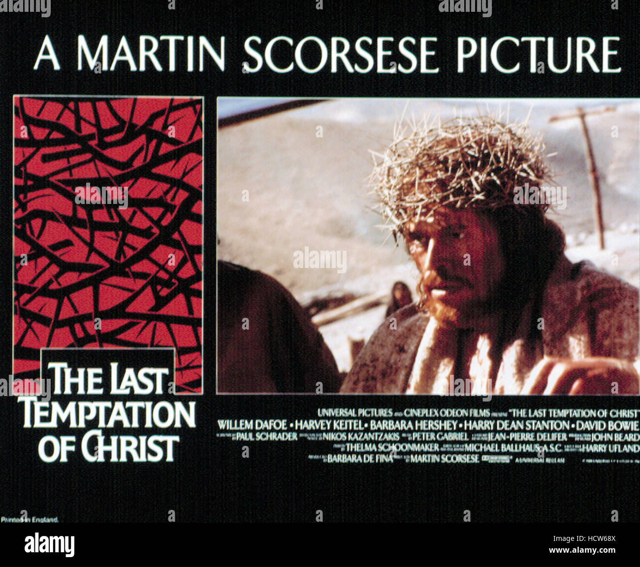 THE LAST TEMPTATION OF CHRIST, Willem Dafoe, lobby card poster art, 1988. ©Universal Pictures ...