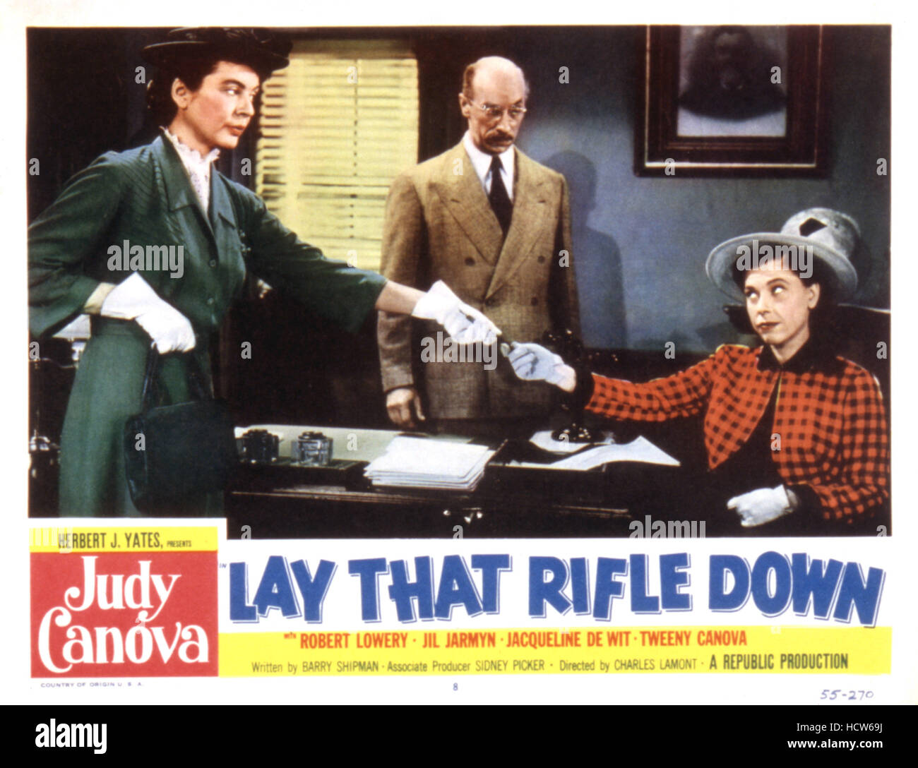 LAY THAT RIFLE DOWN, Jacqueline de Wit, Judy Canova, 1955 Stock Photo ...