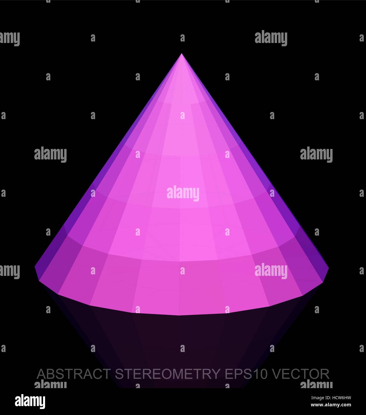 Low poly cone Stock Vector Images - Alamy