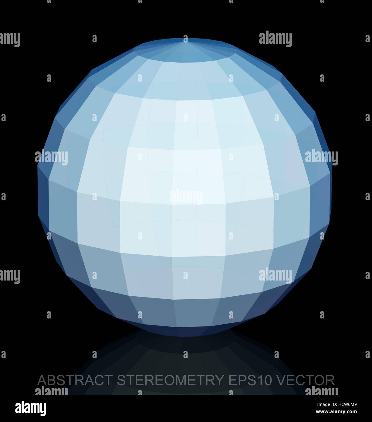 Abstract geometry: low poly White Sphere. 3D polygonal object, EPS 10 ...