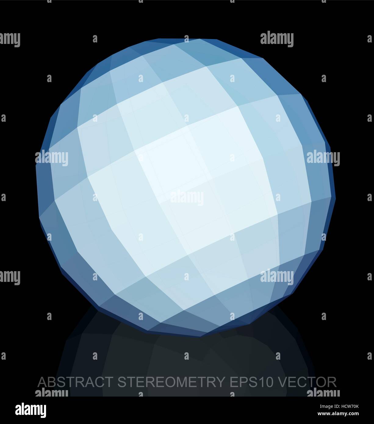 Abstract stereometry: low poly White Sphere. 3D polygonal object, EPS ...