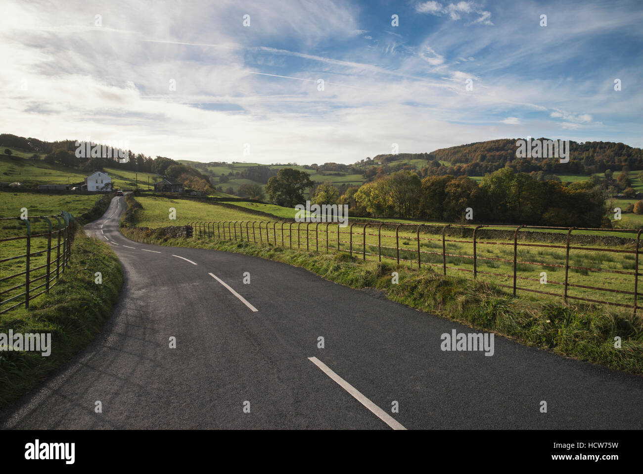 Beautiful Autumn Fall landscape image of wide countryside in Lake ...
