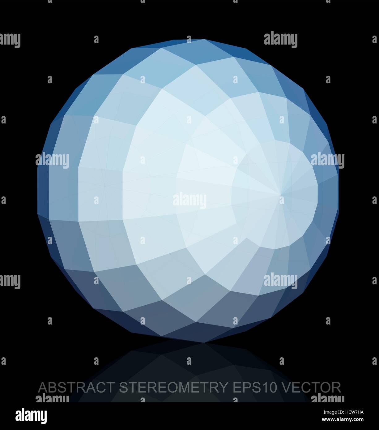 Abstract geometry: low poly White Sphere. 3D polygonal object, EPS 10 ...