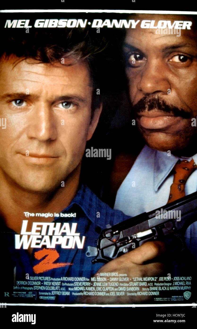 LETHAL WEAPON 2, Poster Art, Mel Gibson, Danny Glover, 1989 © WB ...