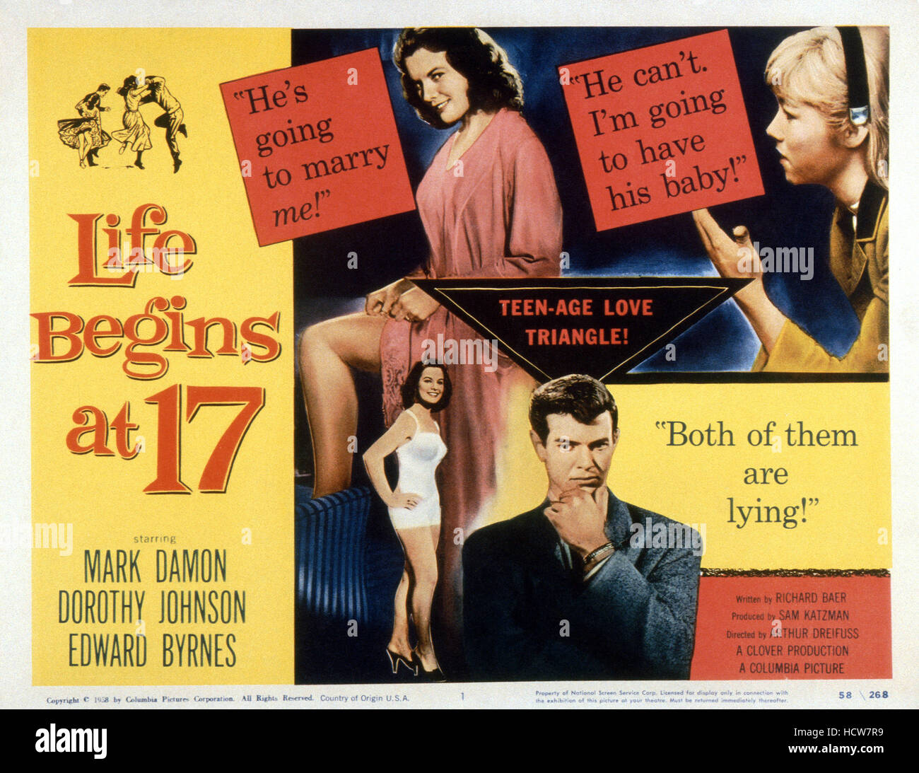 LIFE BEGINS AT 17, top: Dorothy Johnson, Luana Anders; bottom: Mark ...
