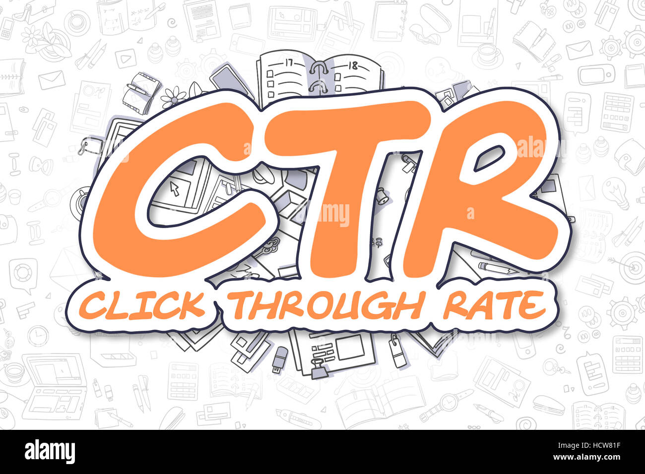 Online advertising concept doodle design hi-res stock photography and ...